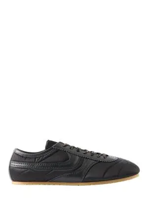 Dries Van Noten Leather-trimmed Quilted Satin Sneakers - Black
