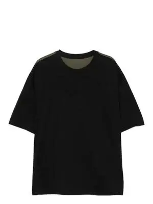 CROQUIS Two-tone Panelled T-shirt - Black
