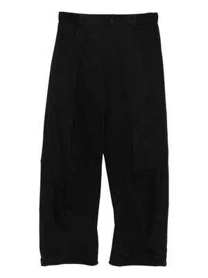 CROQUIS Tapered Drawstring Trousers - Black