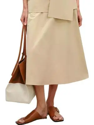 LESS A-Line Midi Skirt