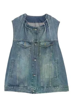 JNBY Cotton Denim Vest - Blue