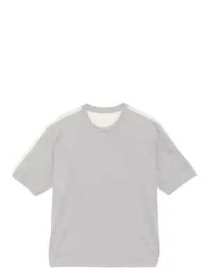 CROQUIS Two-tone Crew-neck T-shirt - Grey