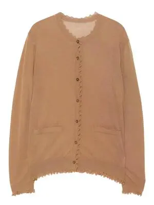 JNBY Scalloped-hem Cardigan - Brown
