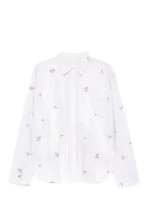 JNBY Embroidered Striped Shirt - White