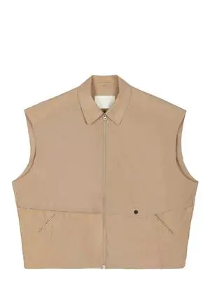 CROQUIS Logo Sleeveless Jacket Neutrals