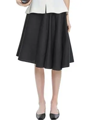 JNBY Asymmetric Pleated A-Line Skirt