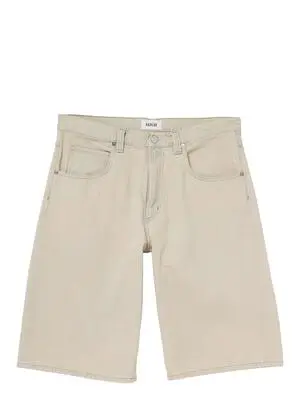 AGOLDE Fusion Straight-leg Denim Shorts - Beige