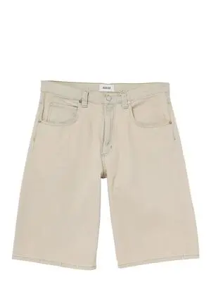 AGOLDE Fusion Straight-leg Denim Shorts - Neutrals