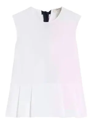 Max Mara Bow-detail Pleated Blouse - White