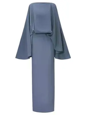 TALLER MARMO Eolia Draped-detail Maxi Dress - Blue