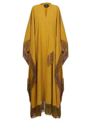 TALLER MARMO Hammamet Fringed Maxi Dress - Yellow