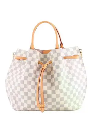 LOUIS VUITTON Girolata Damier Tote Bag - White