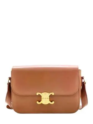 Celine Triomphe Shoulder Bag Smooth Calfskin Medium - Brown