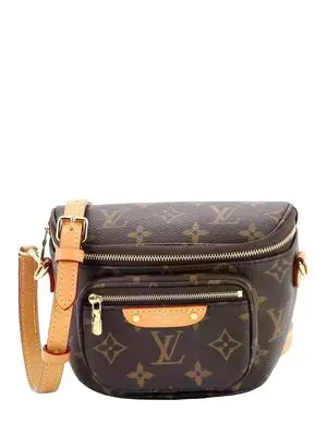 LOUIS VUITTON Bum Bag Monogram Canvas Mini Belt Bag - Brown
