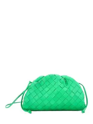 Bottega Veneta The Pouch Intrecciato Nappa Mini Crossbody Bag - Green
