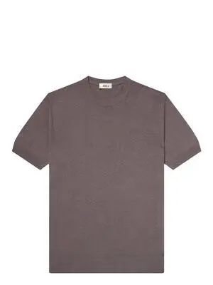 Altea Linen And Cotton-blend T-shirt - Brown