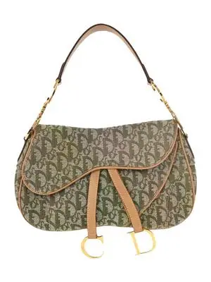 Dior 2001 Trotter Saddle Tote Bag - Green