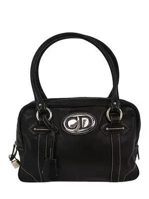Dior 2006 Leather Top-handle Tote Bag - Black