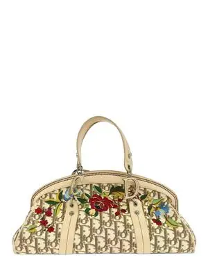 Dior Diorissimo Floral-embroidered Tote Bag - Neutrals