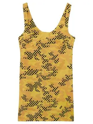 Gcds Printed Mini Dress - Yellow