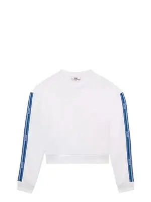 Gcds Logo-detailed Cropped Sweatshirt - White