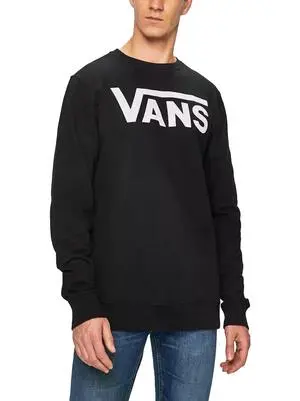 VANS Logo-detail Long-sleeved Sweatshirt - Black