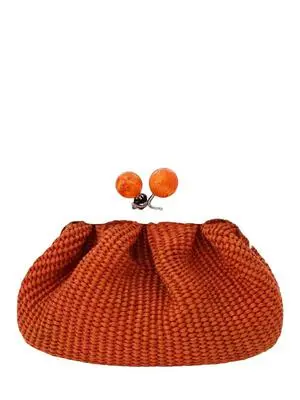Max Mara Pasticcino Interwoven Clutch - Orange