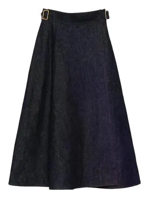 Adam Lippes Caspian Denim Midi Skirt - Blue
