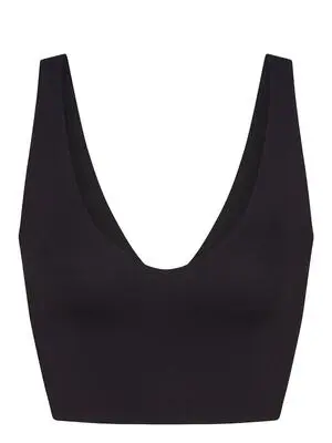 NIKESKIMS Matte V-neck Bra Top - Black