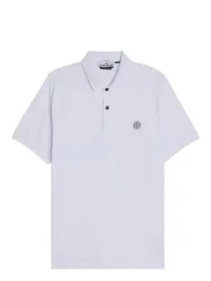 Stone Island Compass Patch Logo Polo Shirt - White