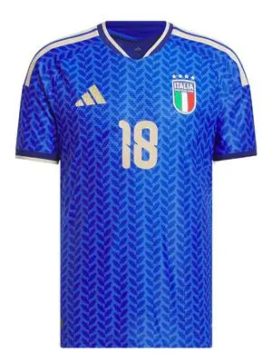 Adidas Italy 26 Home Barella Authentic Jersey - Blue