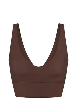 NIKESKIMS Matte V-neck Bra Top 'dark Sepia' Brown