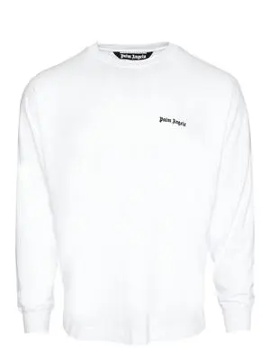 Palm Angels Embroidered Long-sleeve Tee - White