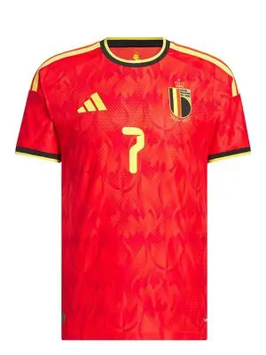 Adidas Belgium 26 Home De Bruyne Authentic Jersey - Red
