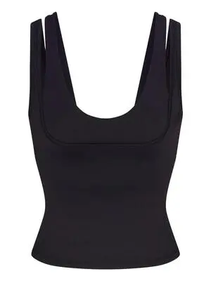 NIKESKIMS Matte Double-Strap Tank Top Black