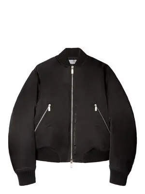 Off-White Arrow Embroidered Bomber Jacket - Black