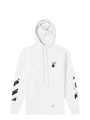 Off-White Carav Arrow Double Sleeve Hoodie - White