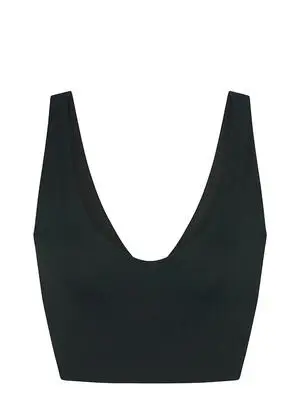NIKESKIMS Matte V-neck Long-line Bra 'dark Teal/dark Teal - Blue
