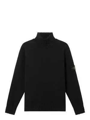 Stone Island Loose Fit Turtleneck - Black