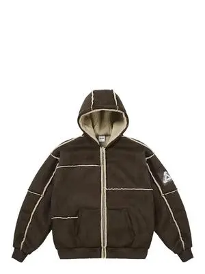 PALACE Patch Me Up Shearling Jacket - Brown