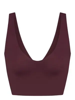 NIKESKIMS Matte V-neck Bra Top - Red