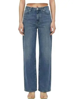 7 For All Mankind Palazzo Stretch Denim Jeans - Blue