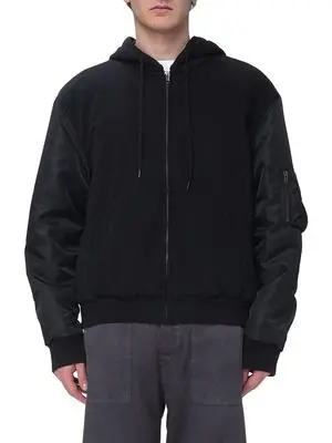 MAISON MARGIELA Cotton Blend Hooded Bomber Jacket - Black