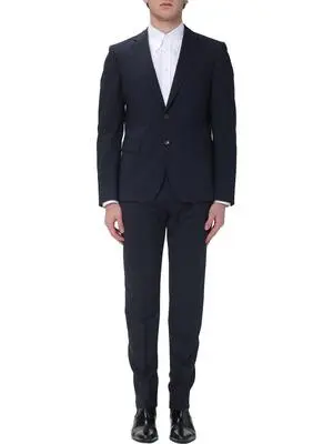 Dsquared2 Single-breasted Dress In Stretch Wool Blend - Blue