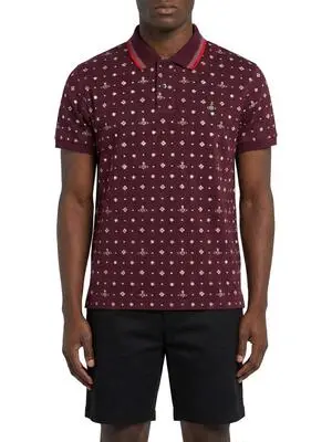 VIVIENNE WESTWOOD Printed Cotton Polo Shirt - Violet