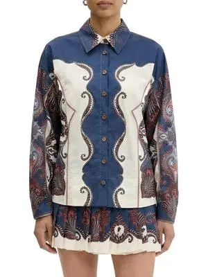 Farm Rio Printed Shirt - Blue