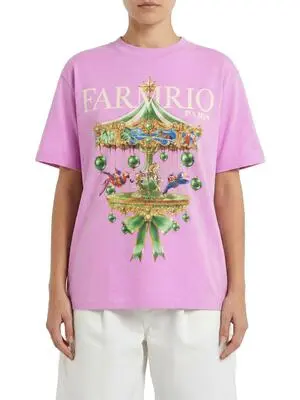 Farm Rio Printed T-shirt - Lilac