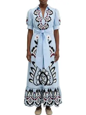 Farm Rio Printed Dress - Blue