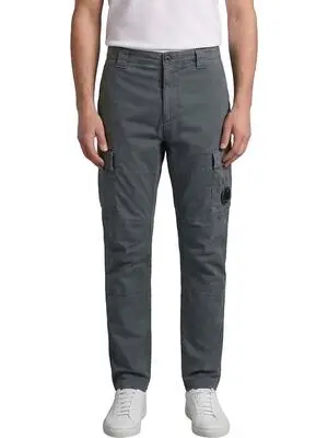C.P. COMPANY Stretch Cotton Cargo Trousers - Grey