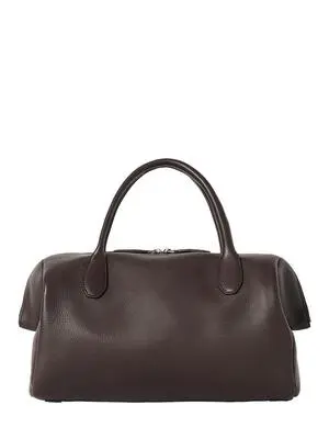 THE ROW Faye Bowling Bag - Dark Brown